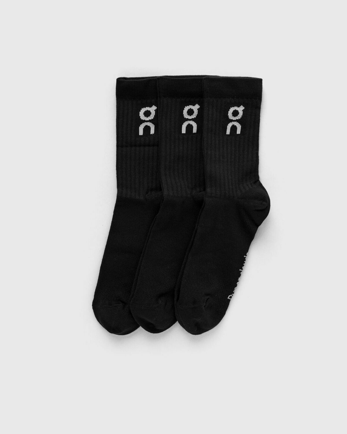 On Logo Sock 3 Pack Black Socks On