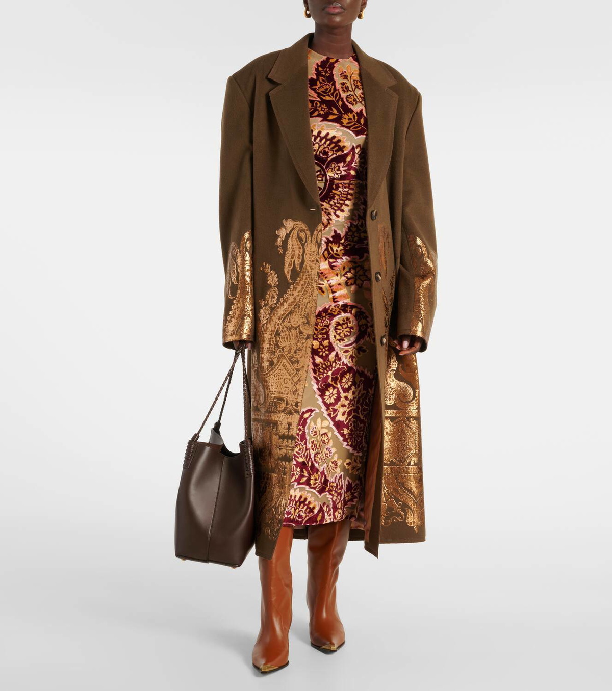 Etro Paisley wool and cashmere coat Etro
