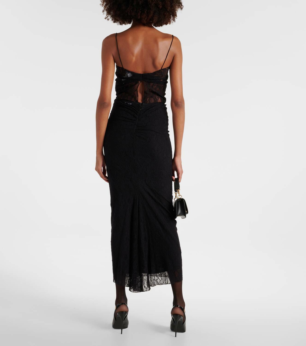 Dolce&Gabbana Low-rise lace maxi skirt Dolce & Gabbana