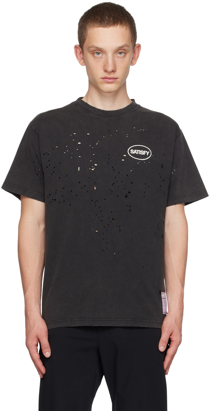 Satisfy Black MothTech T-Shirt Satisfy