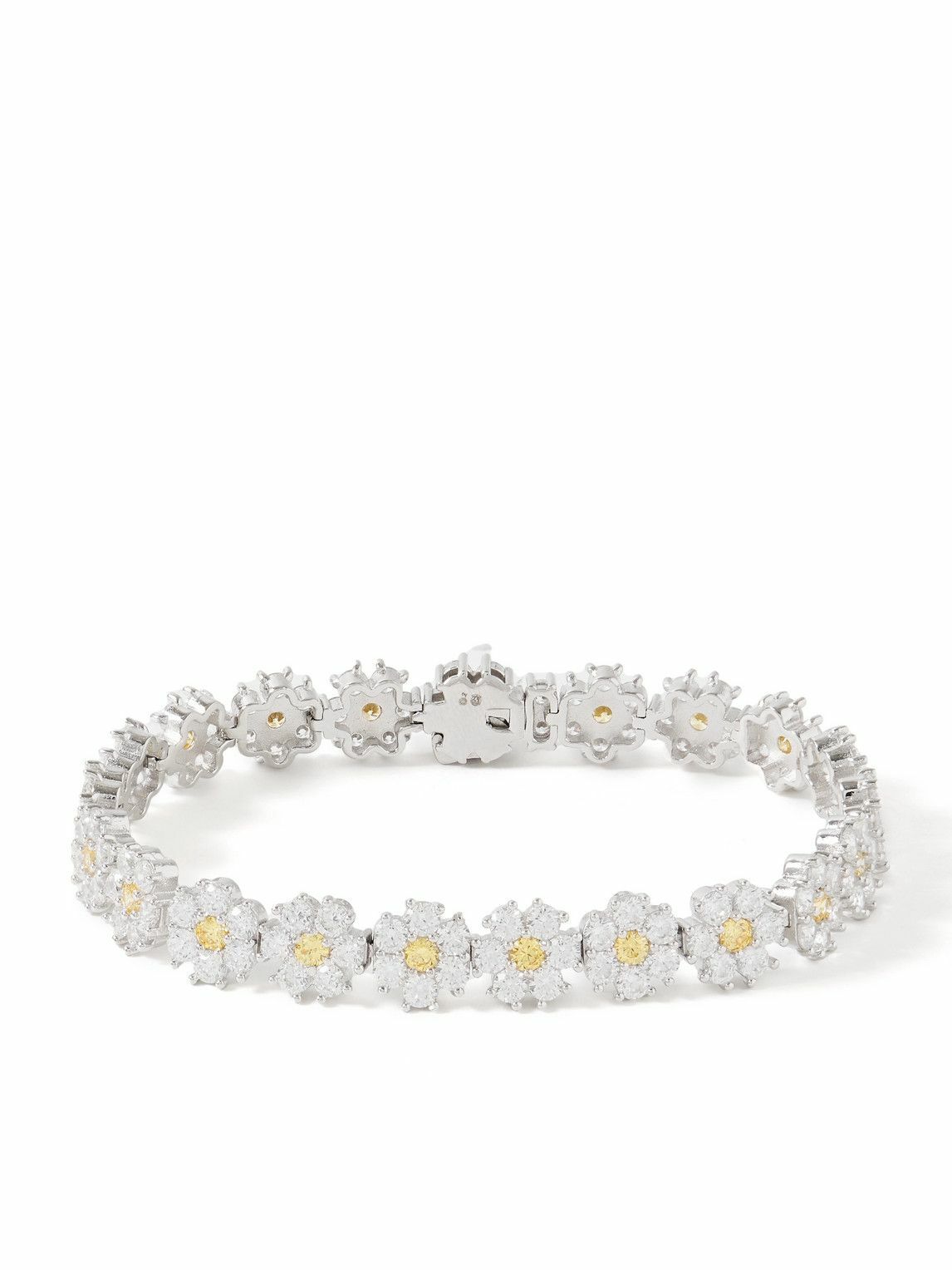 Hatton Labs - Daisy Sterling Silver Laboratory-Grown Crystal Tennis ...