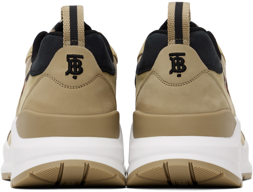 Burberry Beige Check Sneakers Burberry