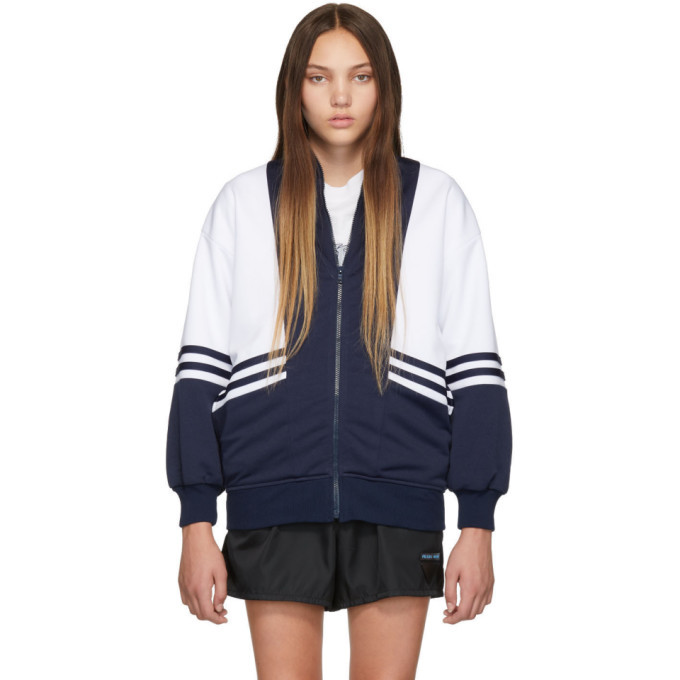 Noon Goons Navy and White Runyon Jacket Noon Goons