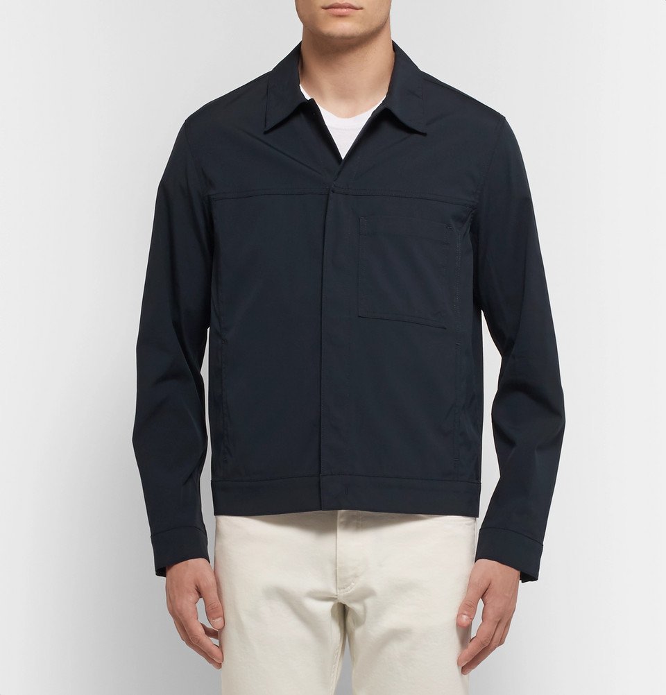 Theory - Jamie Stretch Cotton-Blend Jacket - Navy Theory