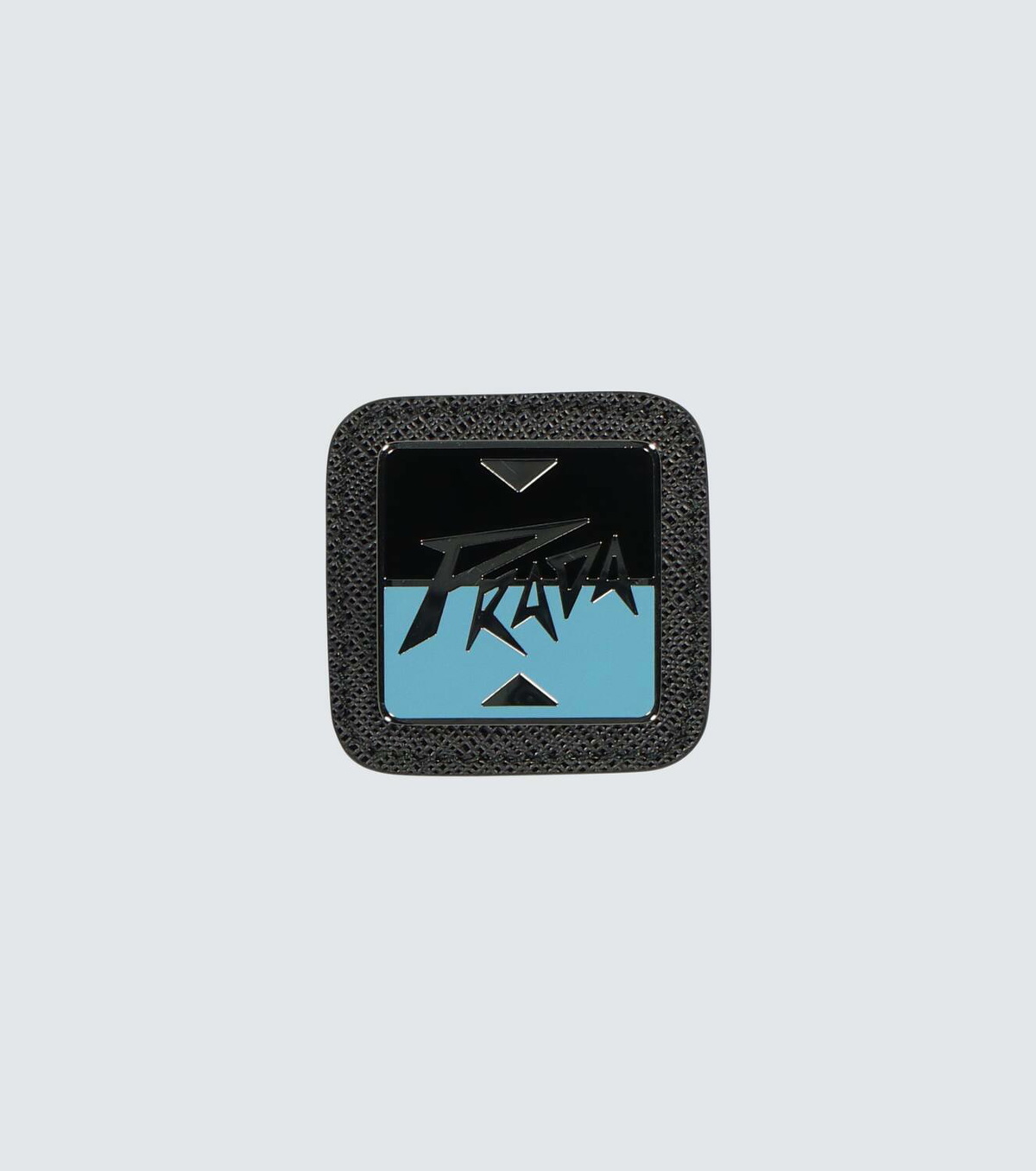 Prada Leather-trimmed logo badge Prada