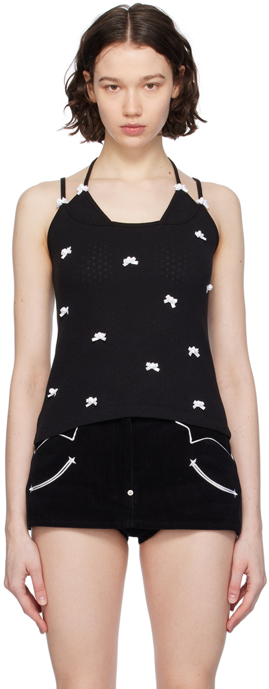 Pushbutton SSENSE Exclusive Black Camisole Pushbutton