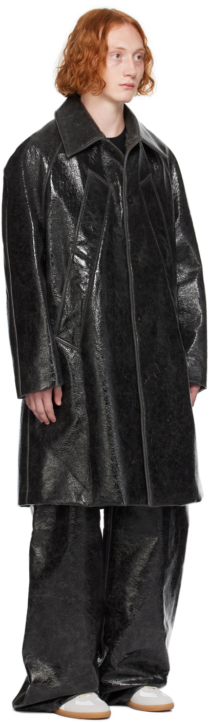 EGONlab Black Vinyle Coat EGONlab