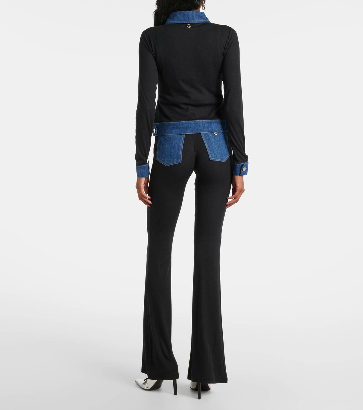 Coperni Denim-trimmed top Coperni