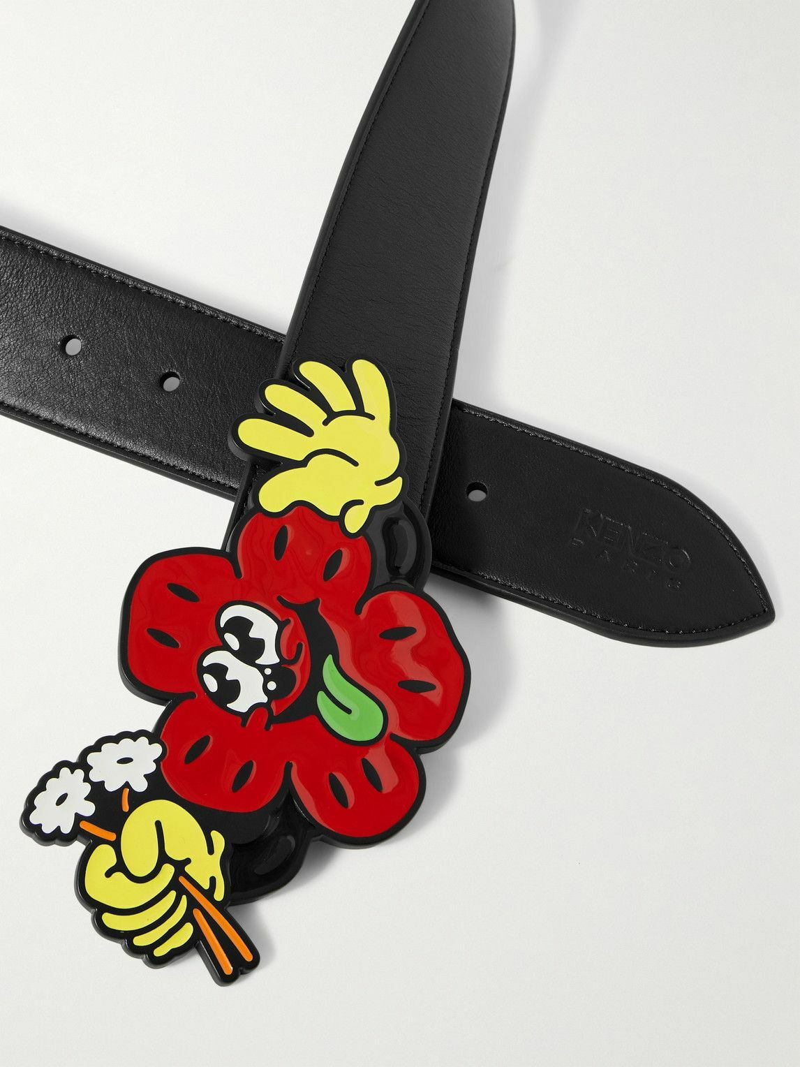 KENZO - 3cm Reversible Leather Belt - Black Kenzo