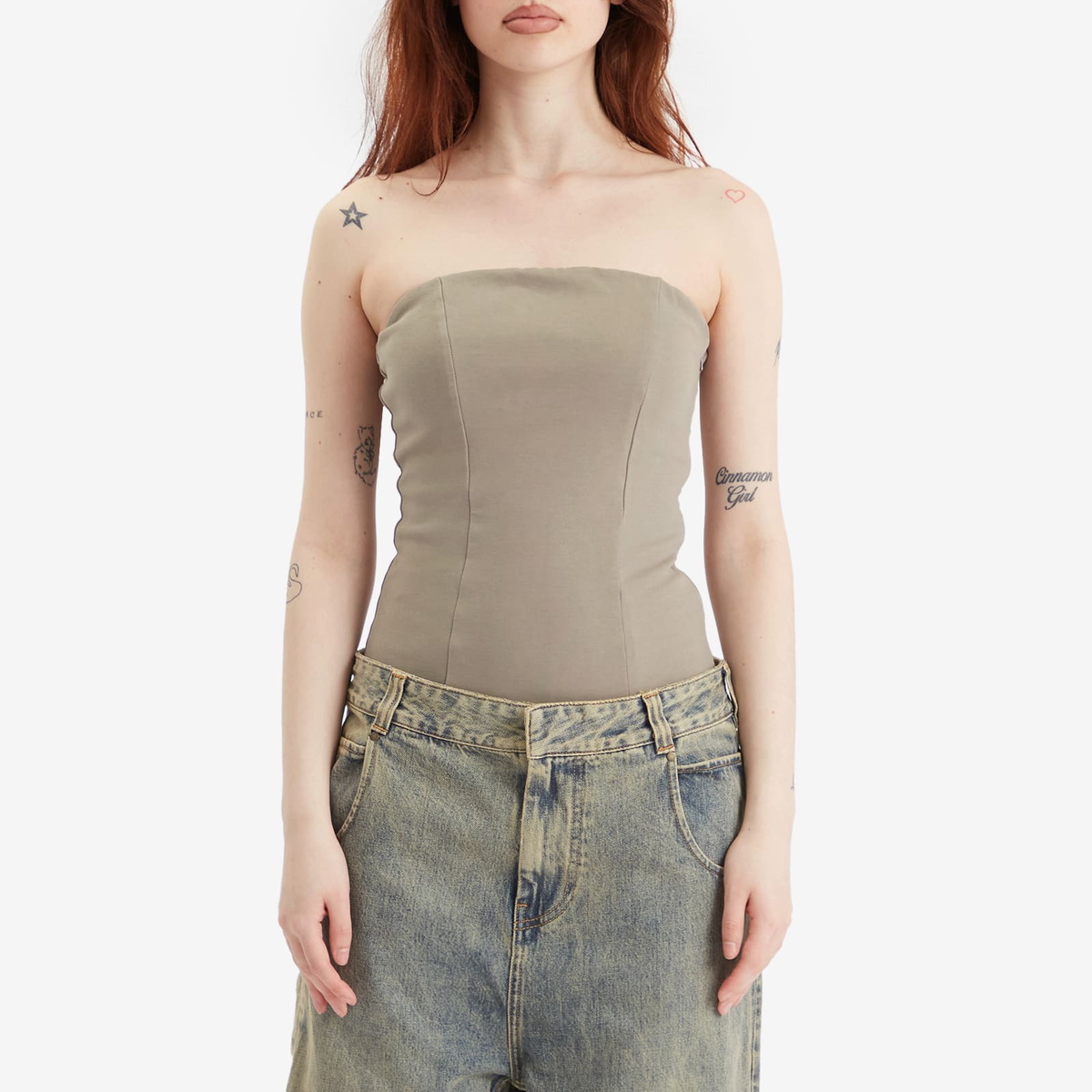 Entire Studios Women's Pipette Bodysuit in Ashen Entire Studios