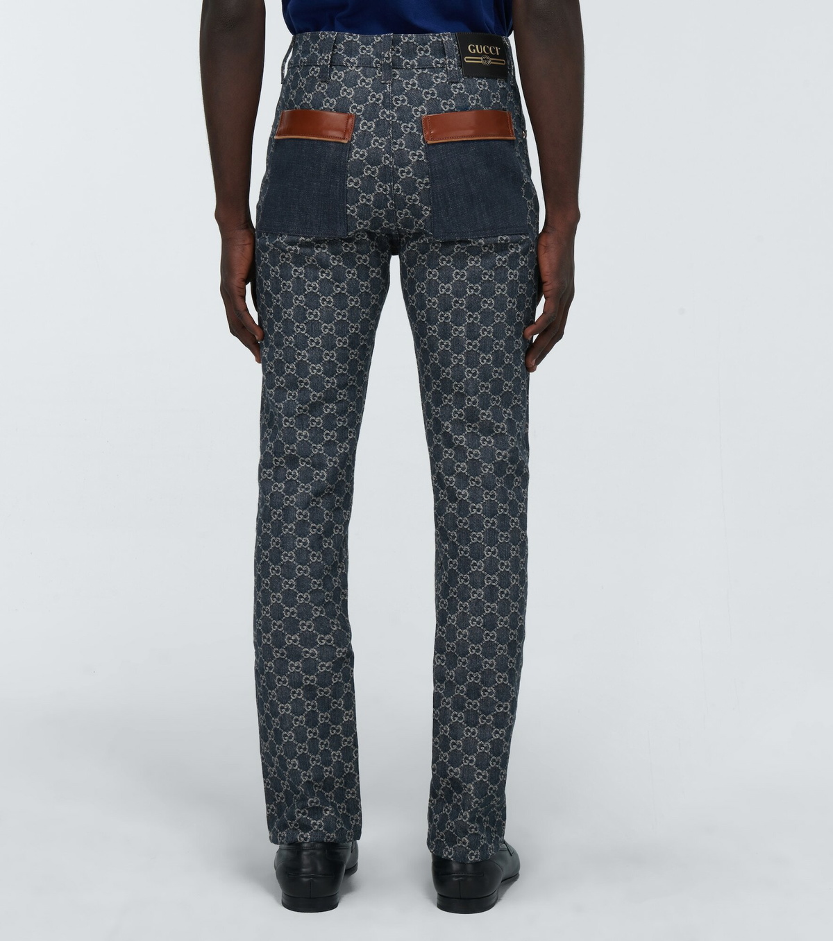Gucci - GG jacquard logo jeans Gucci