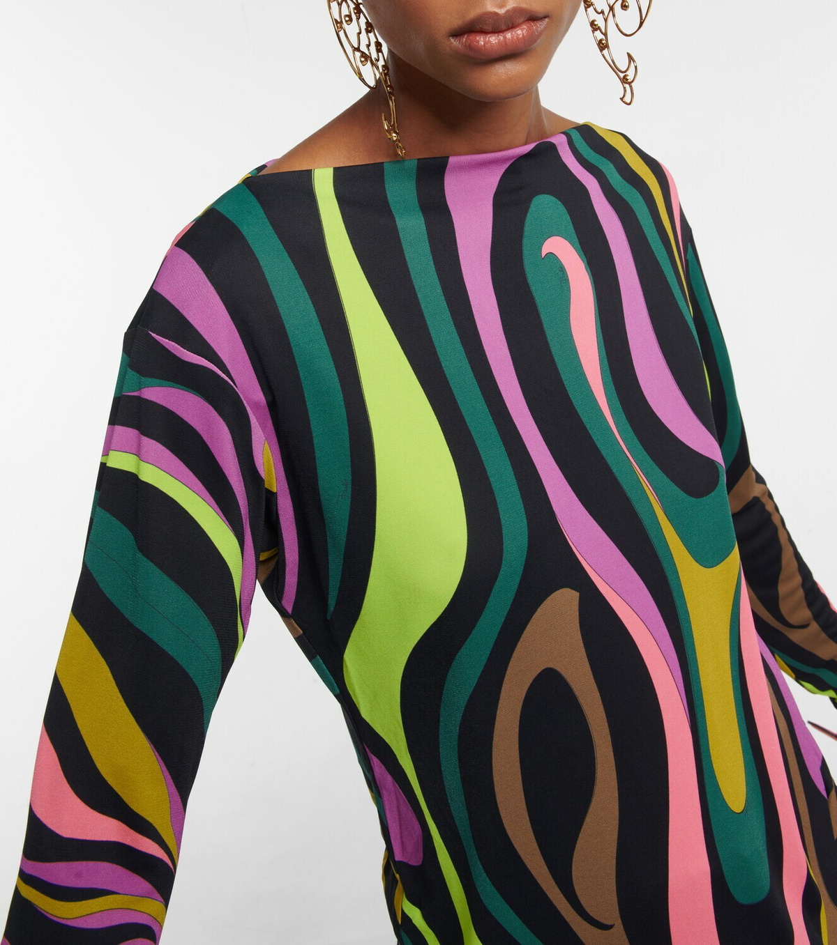 Pucci - Boatneck printed top Emilio Pucci