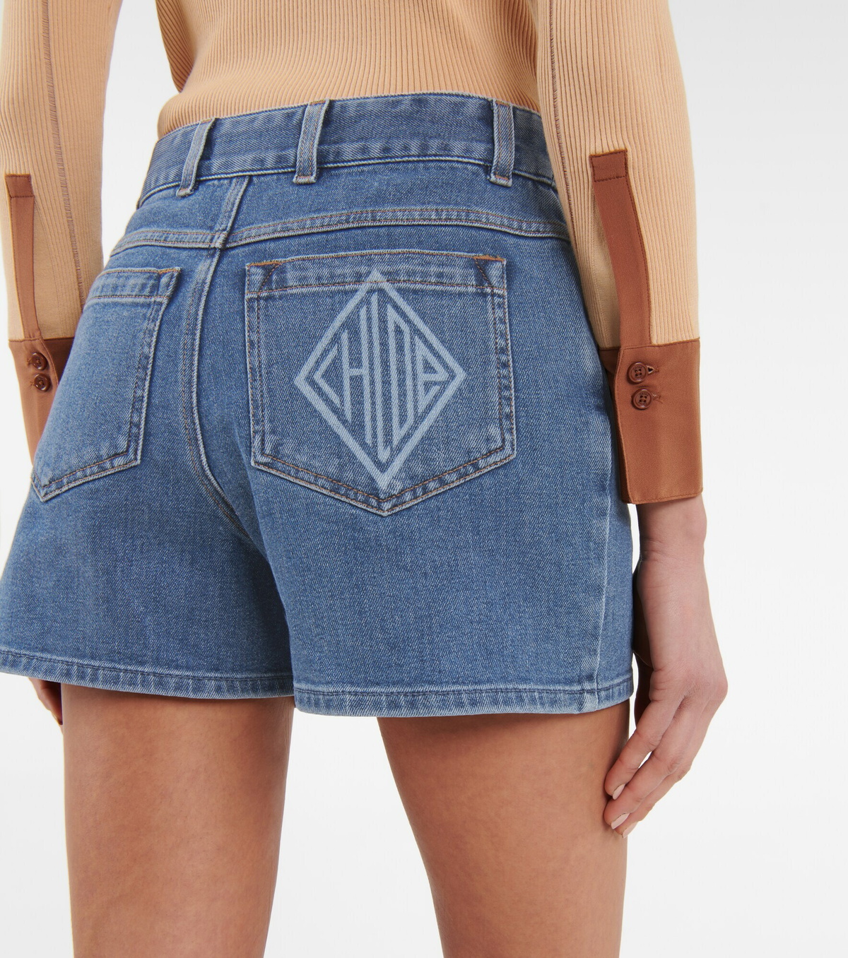 Chloe - High-rise denim shorts Chloe