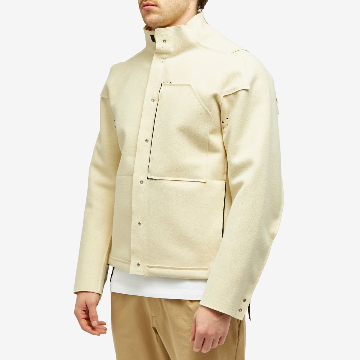 Acronym Men's Burel Wool Softshell Jacket in White Acronym
