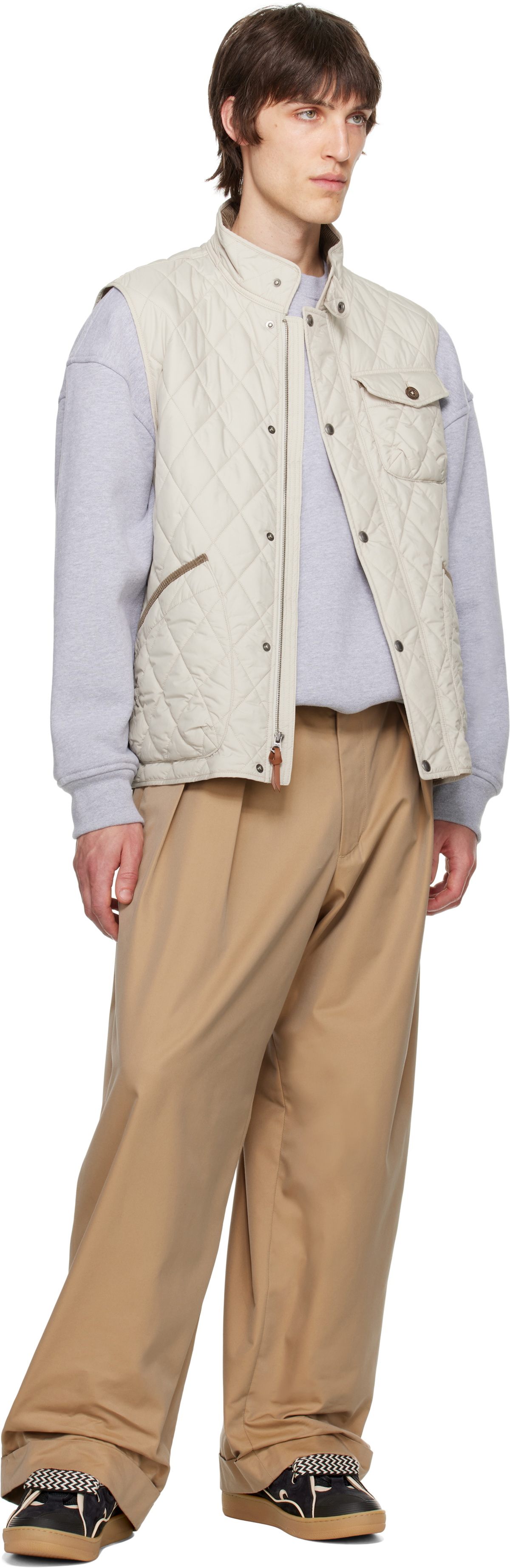 Lanvin SSENSE Exclusive Black Curb Leather Sneakers Lanvin