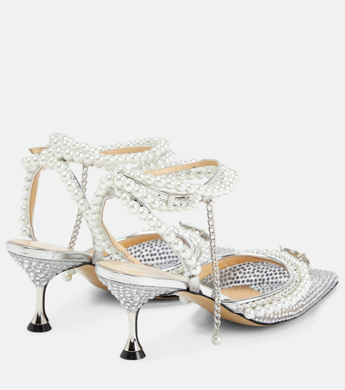 Mach & Mach - Faux-pearl embellished PVC pumps MACH & MACH