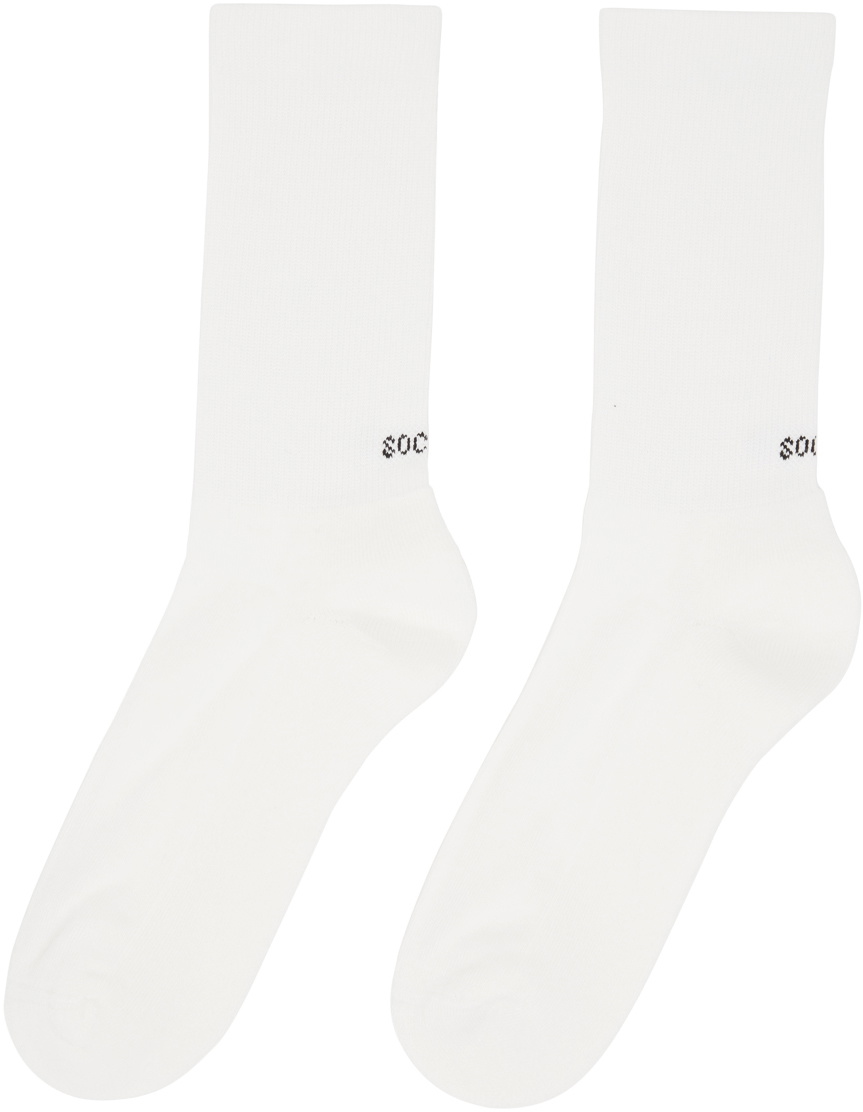 SOCKSSS Two-Pack White & Blue Socks Socksss