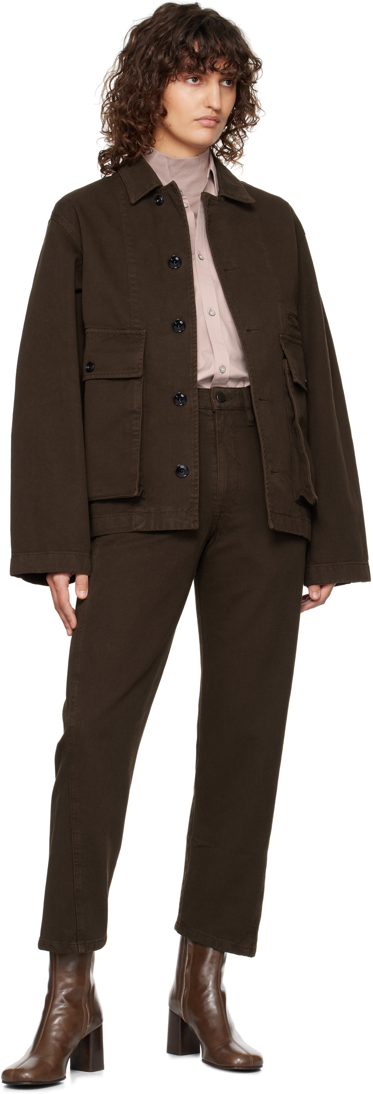 LEMAIRE Brown Boxy Denim Jacket Lemaire