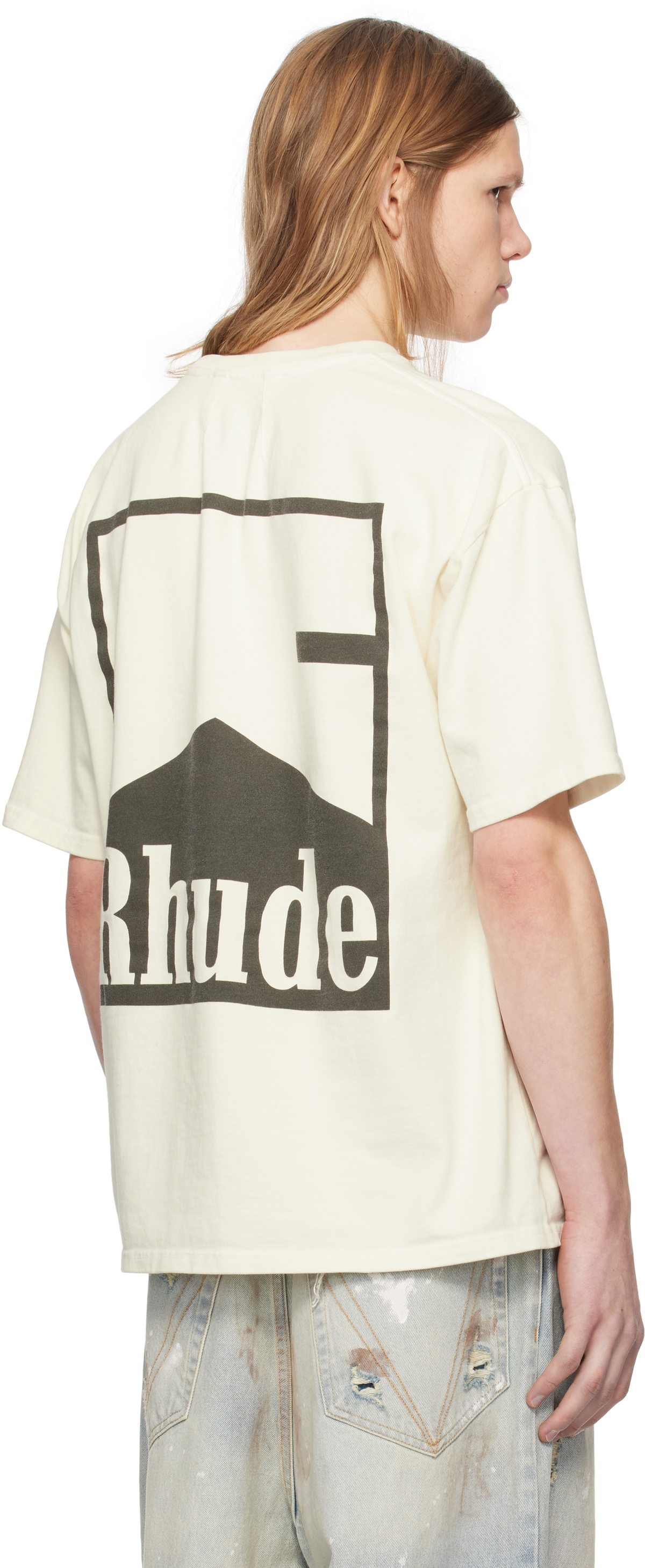 Rhude Off-White Chevron T-shirt Rhude