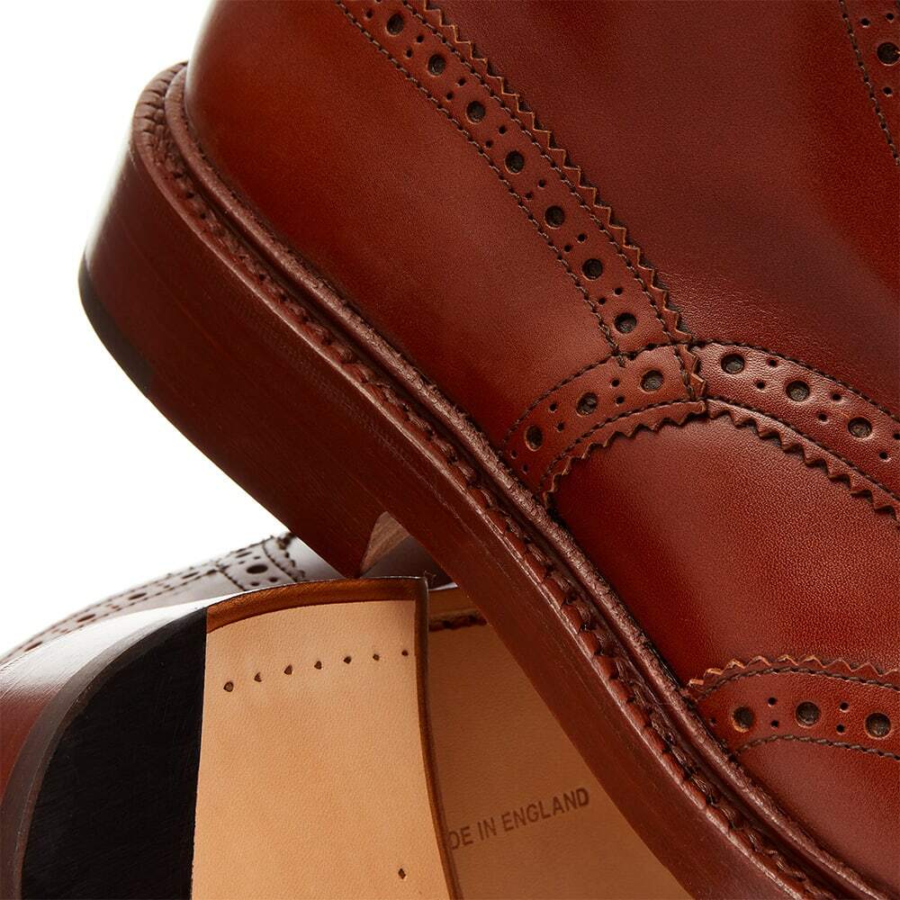 Tricker's Men's Stow Brogue Derby Boot in Marron Antique Tricker's