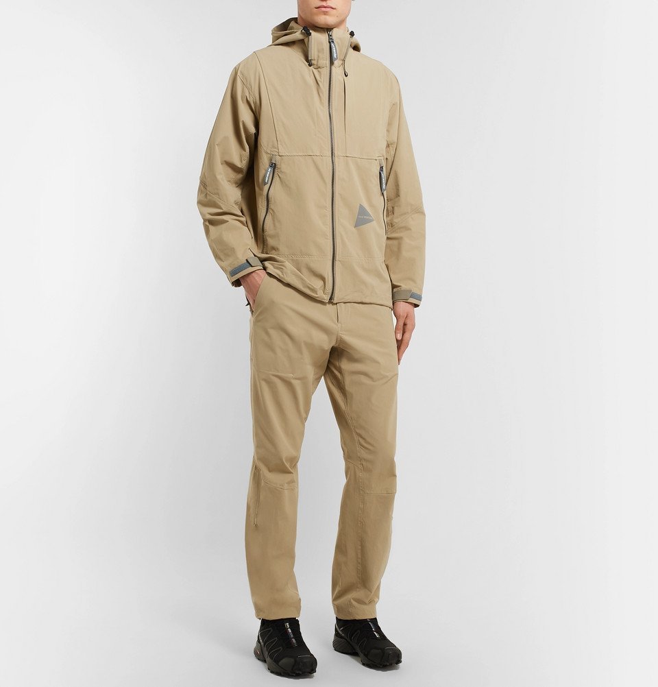 And Wander - Waterproof Nylon-Blend Shell Hooded Jacket - Beige and Wander