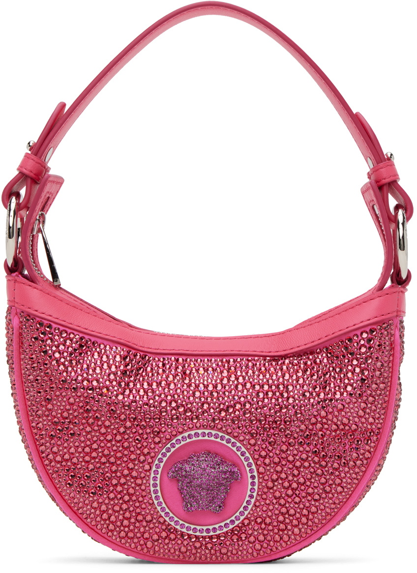 Versace Pink Mini Crystal Repeat Bag Versace