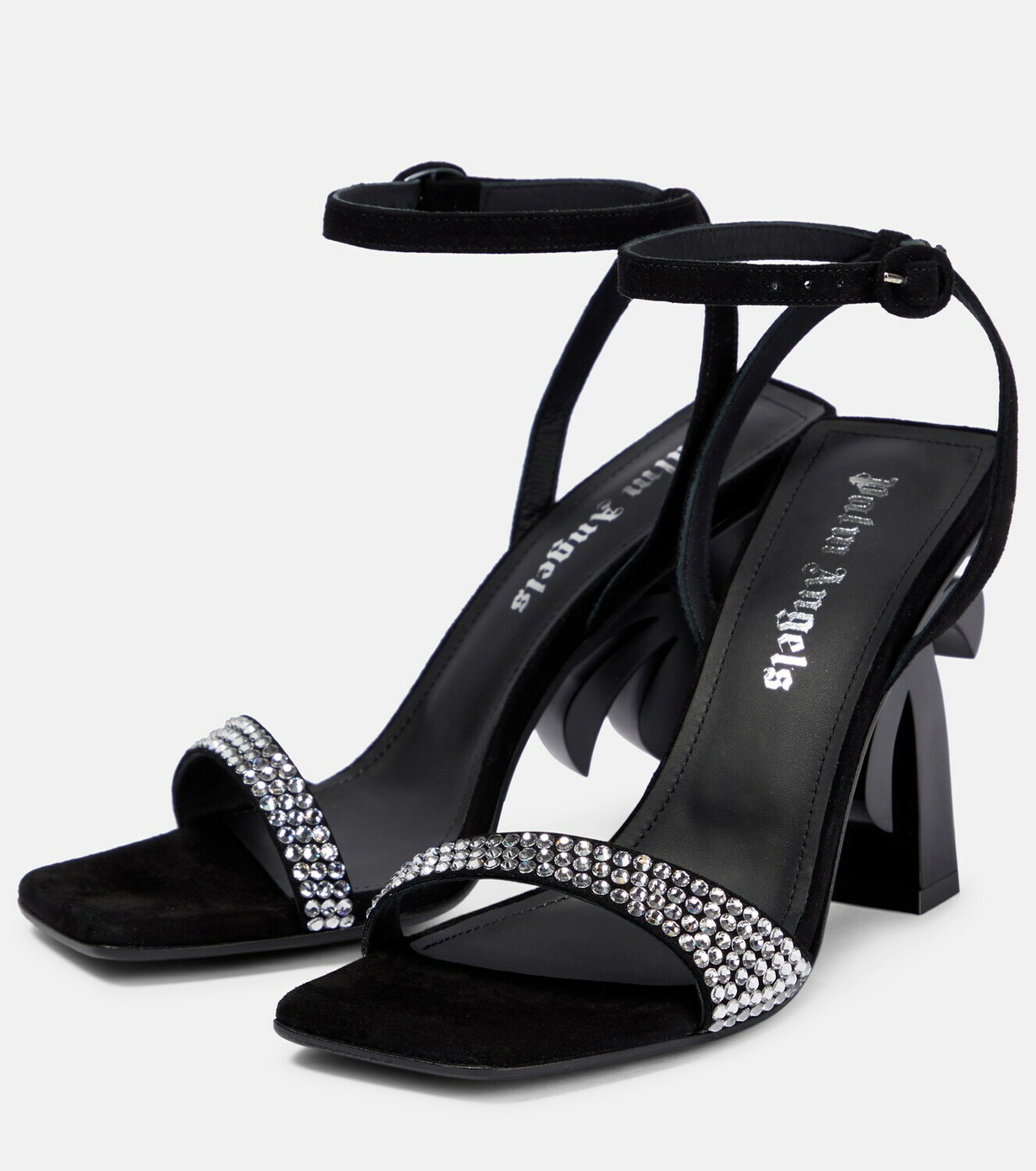 Palm Angels - Palm embellished suede sandals Palm Angels
