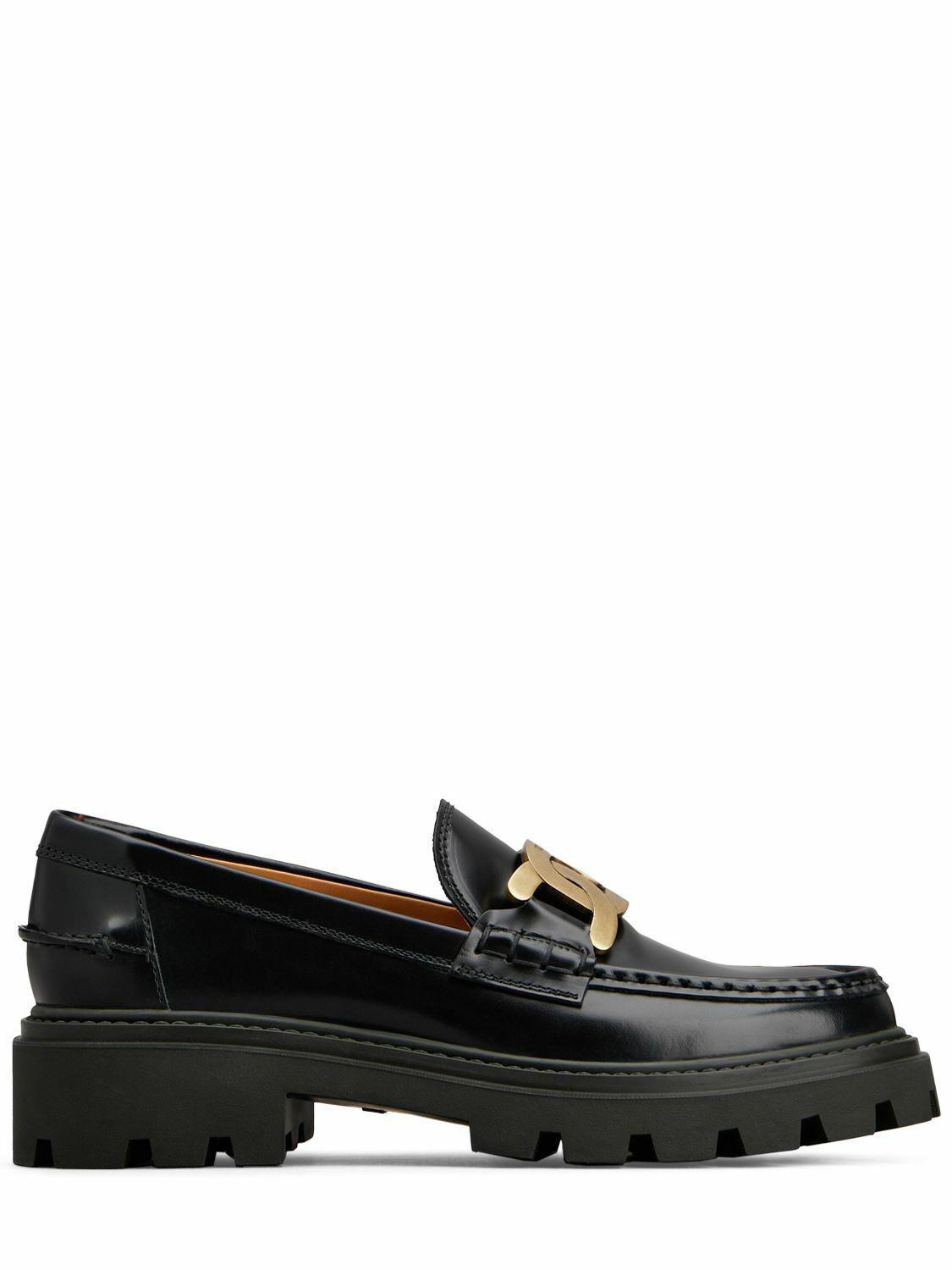TOD'S - 30mm Leather Chain Loafers Tod's