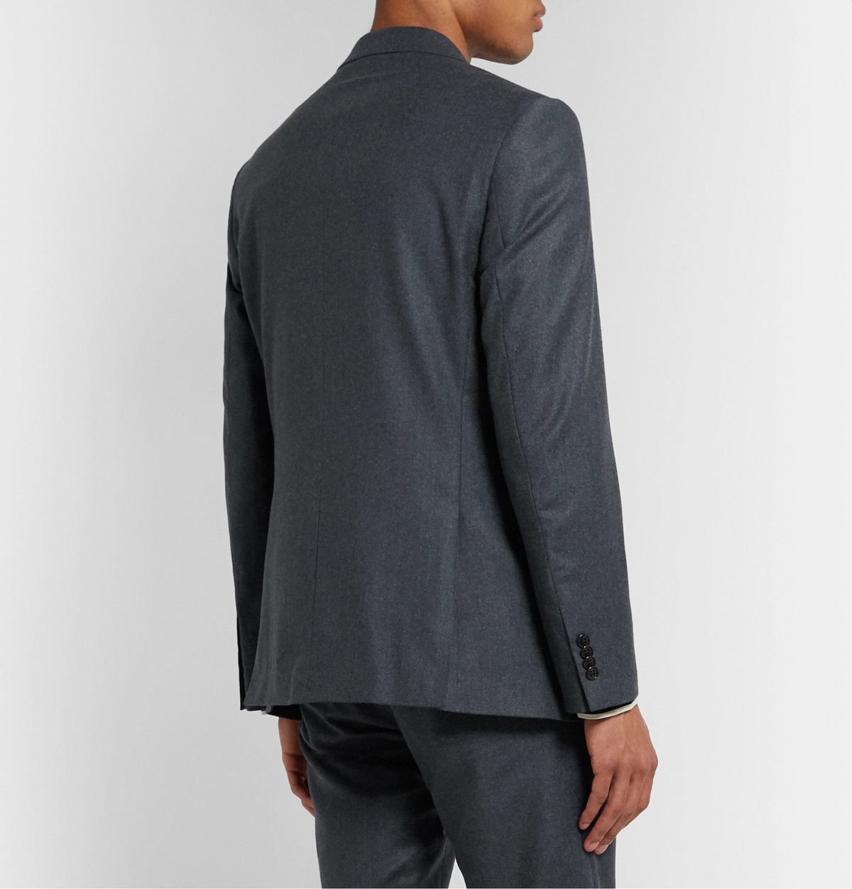 Club Monaco - Navy Slim-Fit Wool-Flannel Suit Jacket - Blue Club Monaco