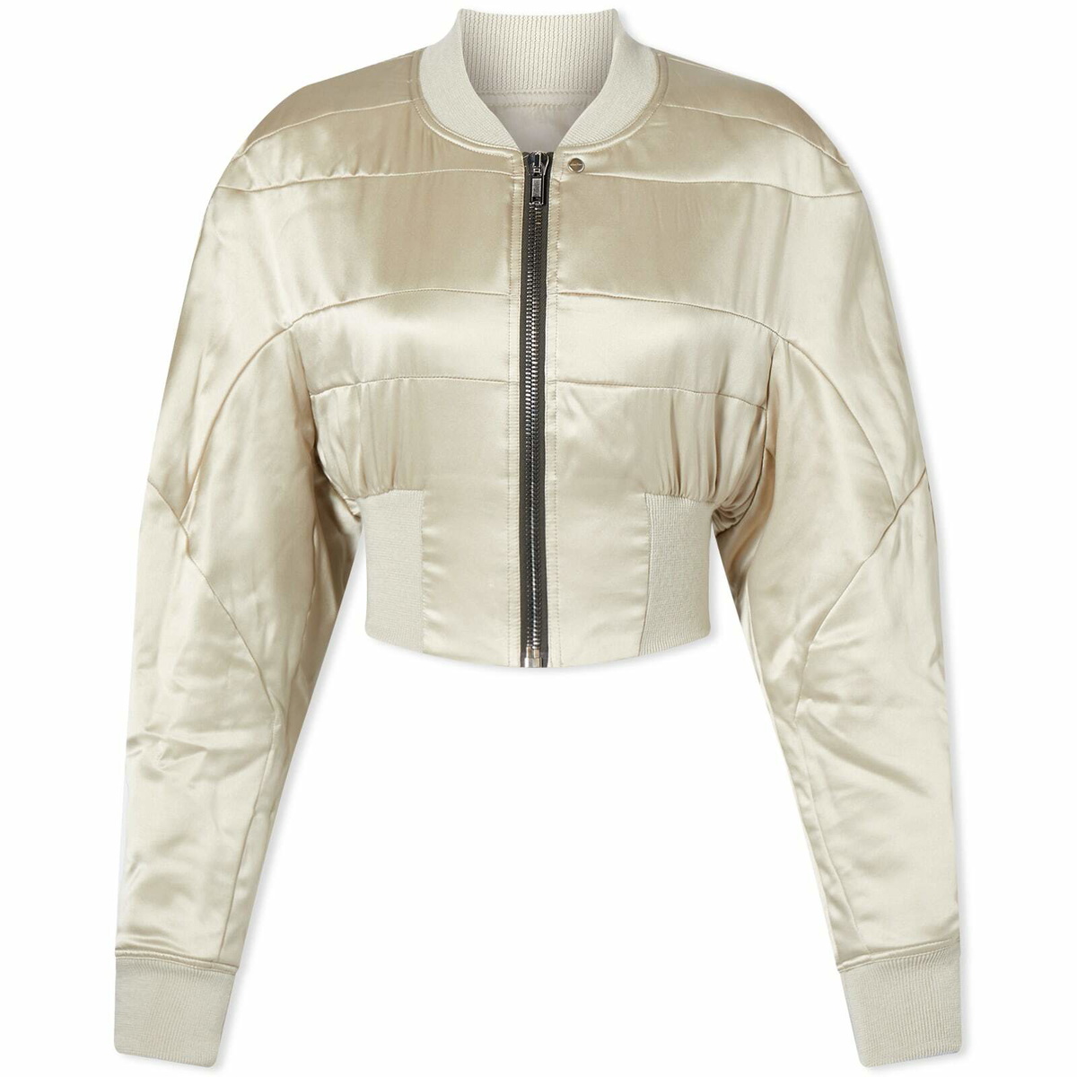 Rick Owens Women's Woven Padded Bomber Jacket in Pearl Rick Owens