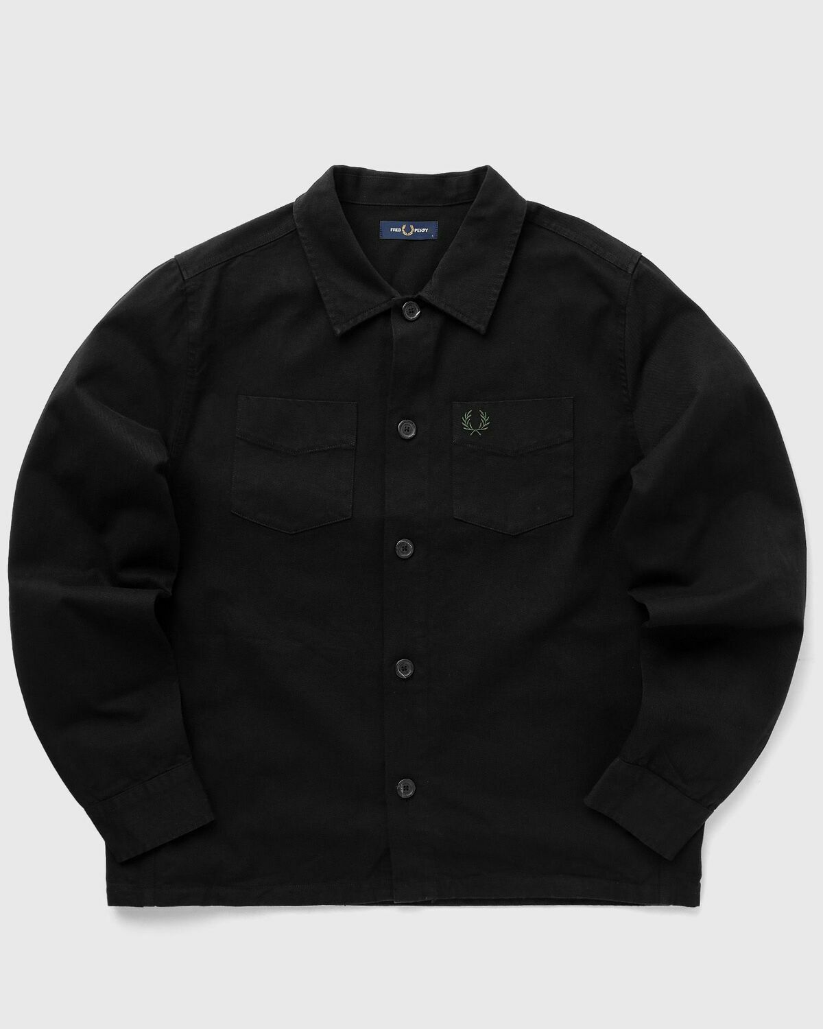 Fred Perry Twill Overshirt Black Overshirts Fred Perry