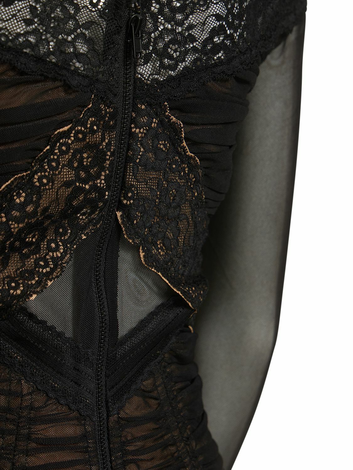 Self Portrait Mesh Top W Lace Detail Self Portrait