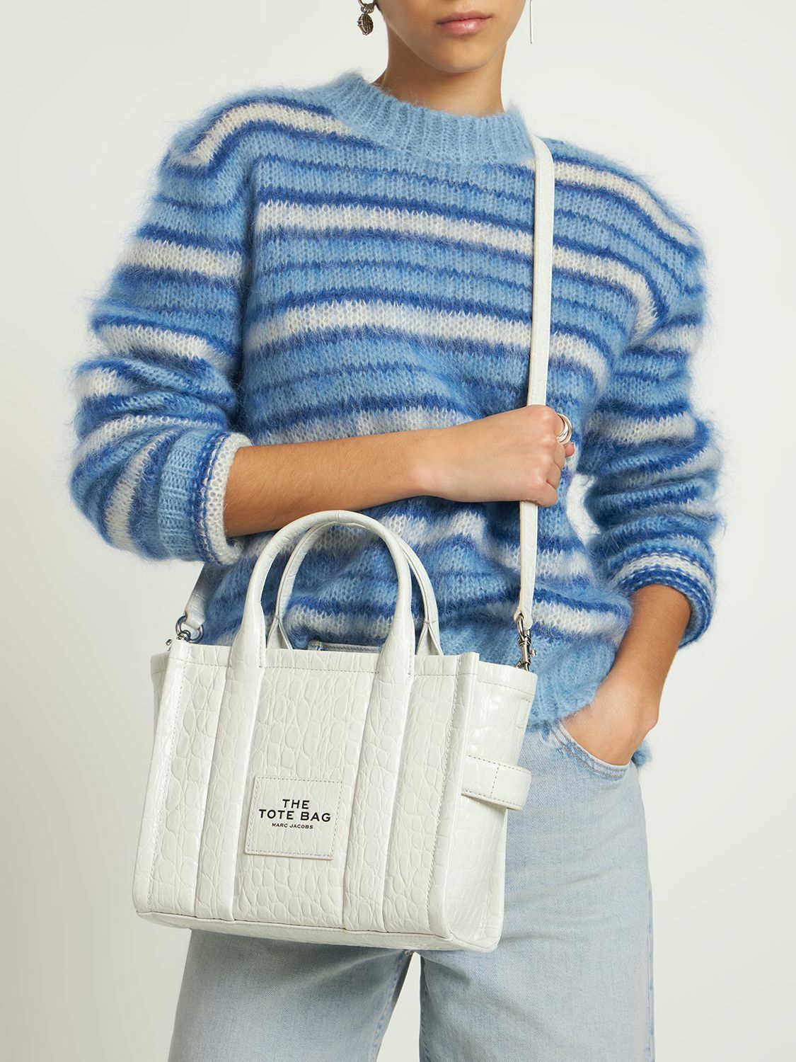 MARC JACOBS - The Small Tote Croc Embossed Bag Marc Jacobs