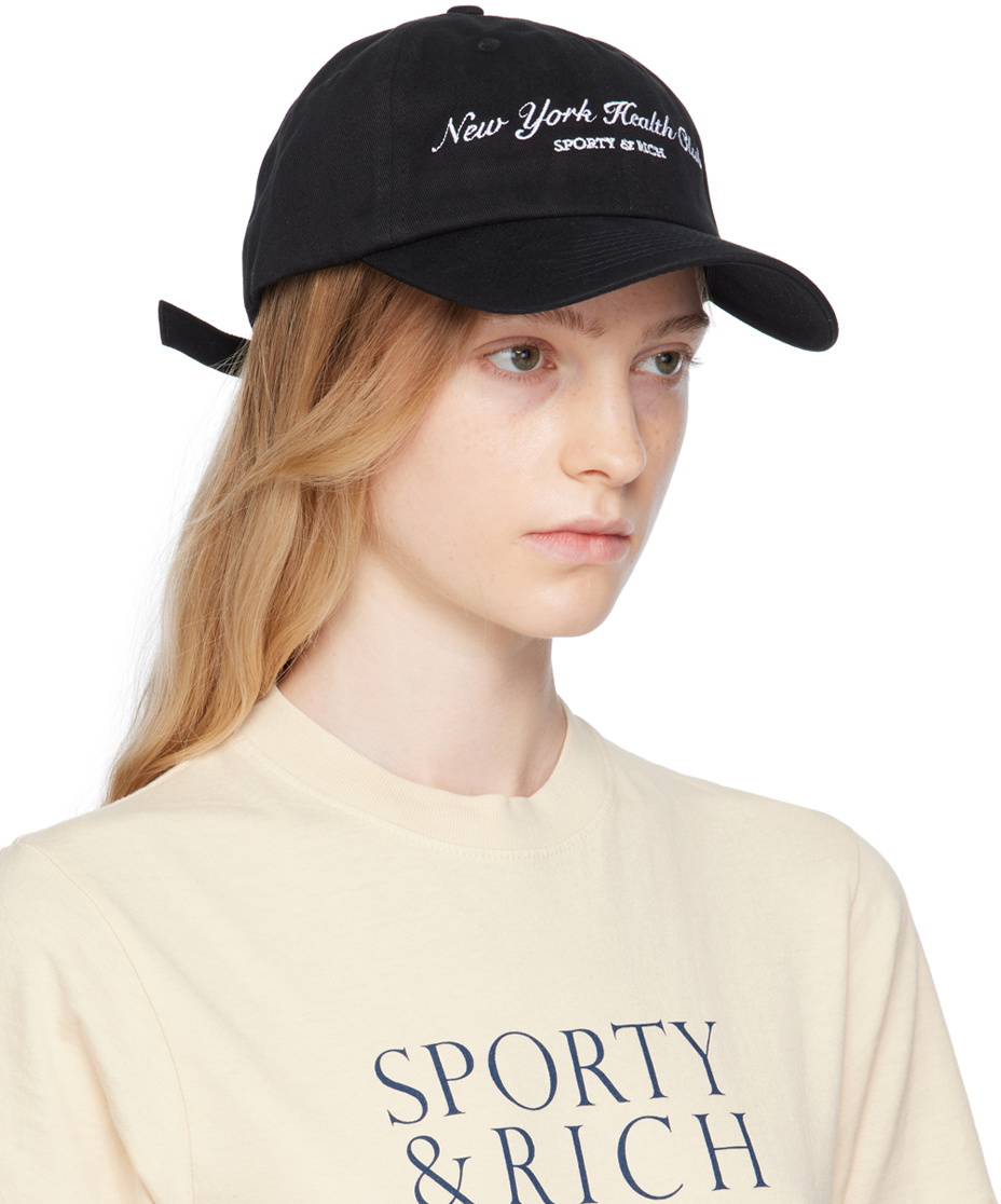 Sporty & Rich Black 'NY Health Club' Cap Sporty & Rich