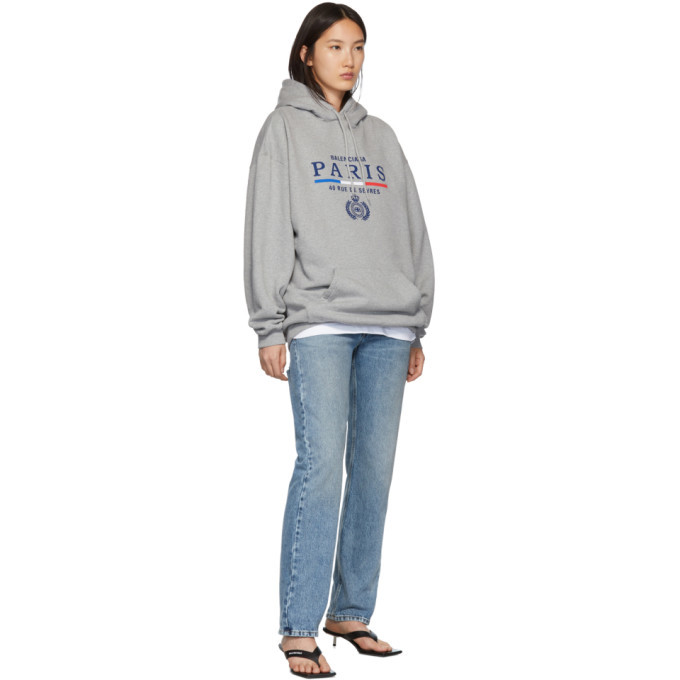 Balenciaga Grey Paris Flag hoodie Balenciaga Balenciaga Grey Paris Flag hoodie Balenciaga