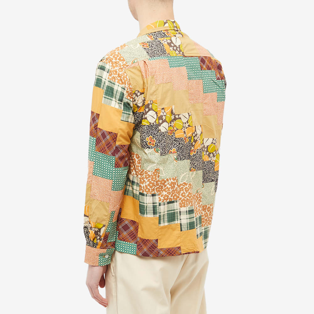 Bode Men's Diagonal Square Patchwork Overshirt in Multi Bode