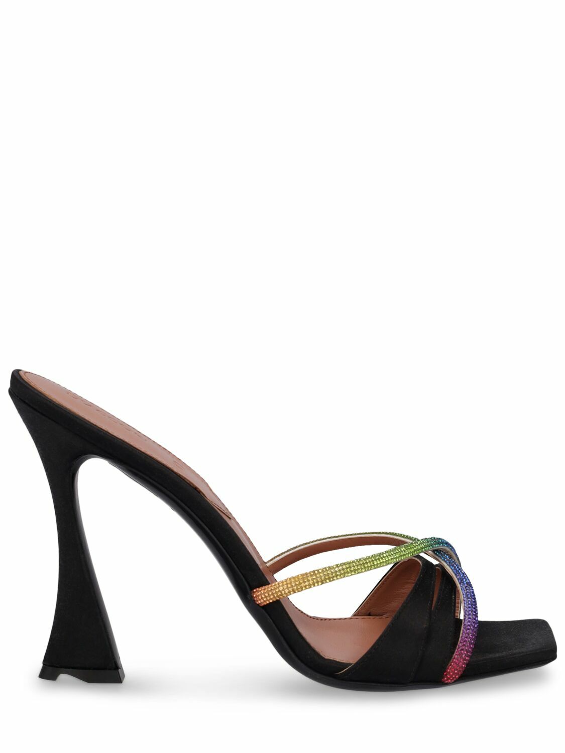 D'ACCORI - 100mm Lust Satin & Crystals Sandals D'Accori