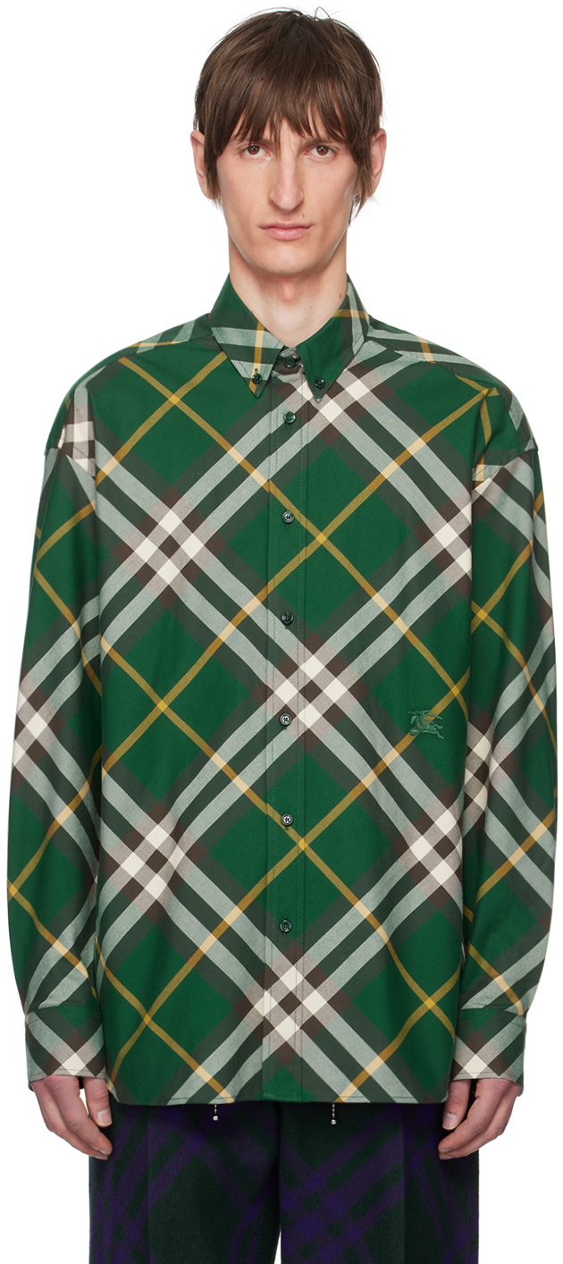 Burberry Green Check Shirt Burberry