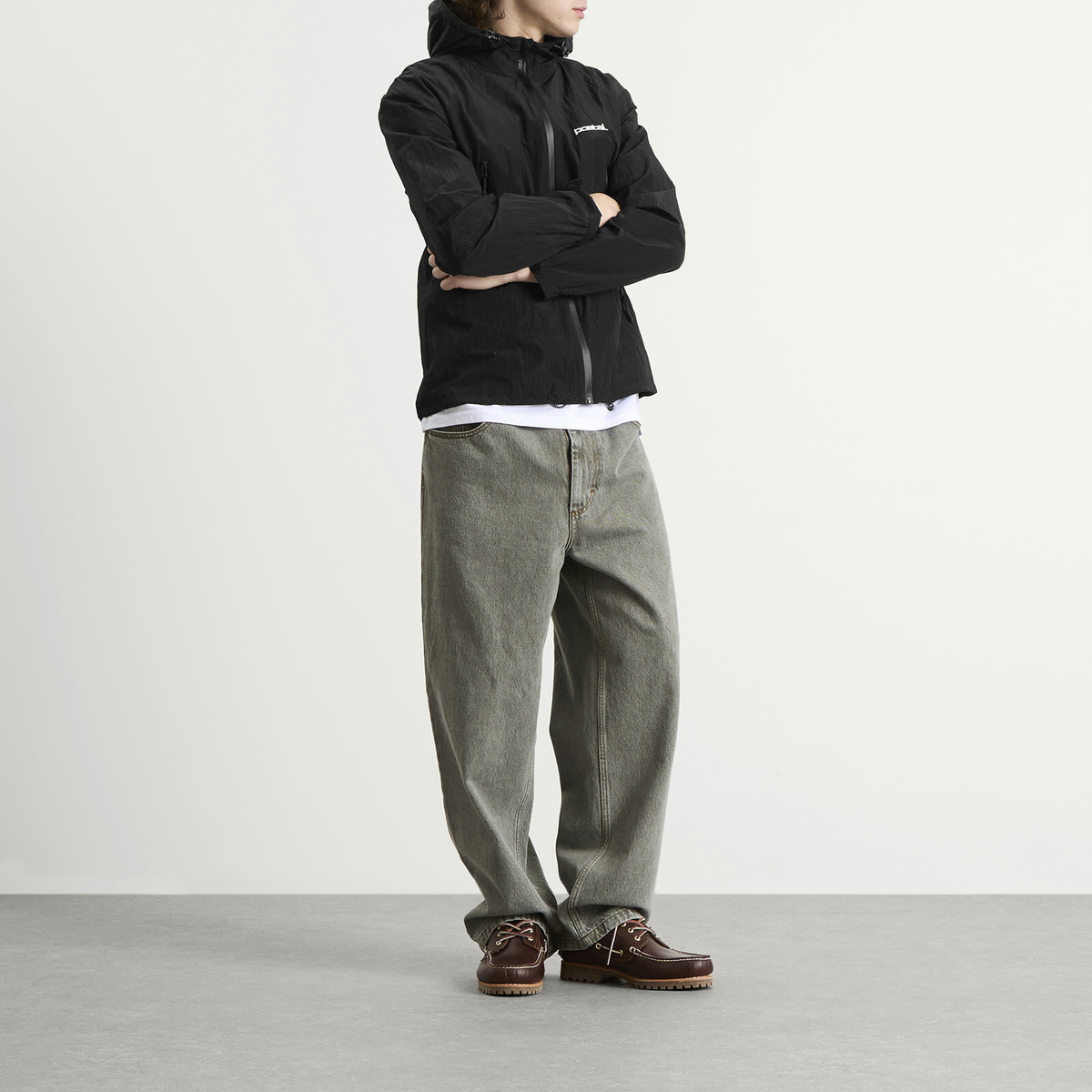 POSTAL Men's Discovery Shell Hooded Jacket in Black POSTAL