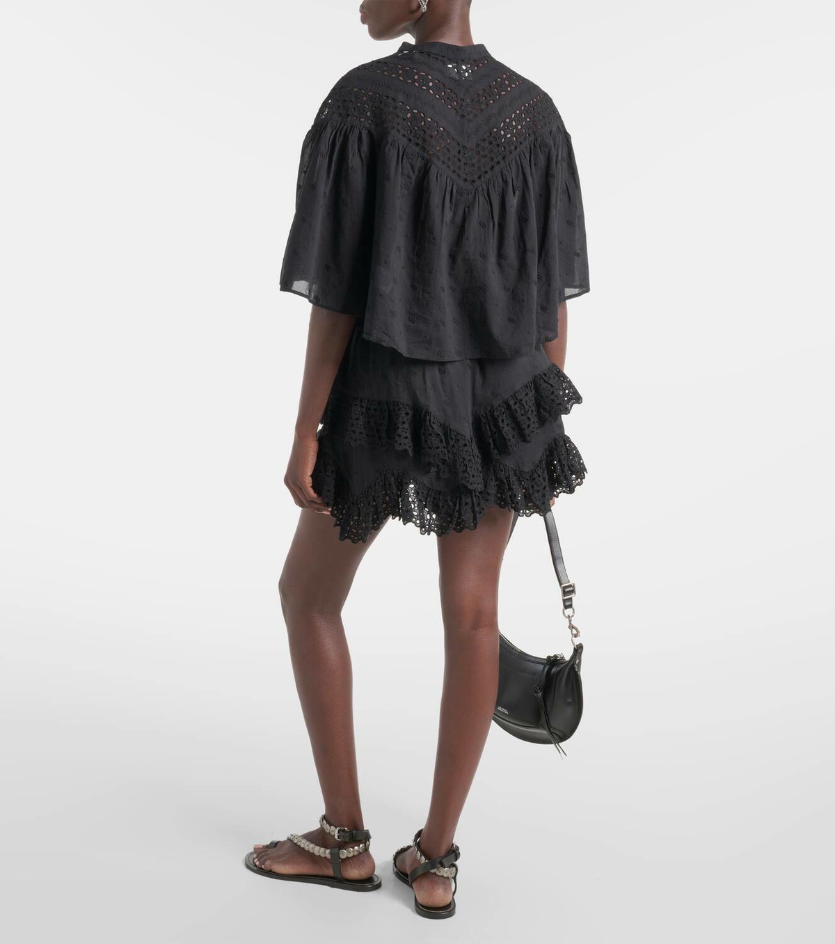 Marant Etoile Safi asymmetric lace top Isabel Marant Etoile