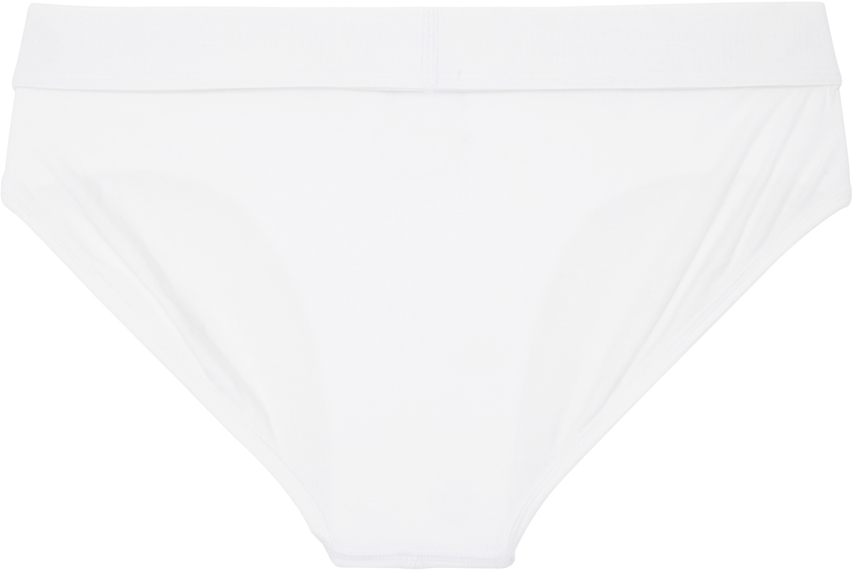 SKIMS Three-Pack White SKIMS Cotton Briefs SKIMS