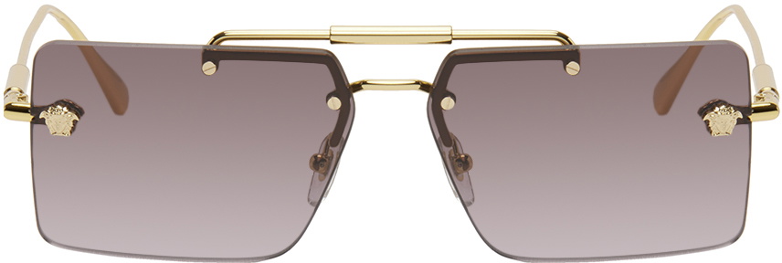 Versace Gold Aviator Sunglasses Versace