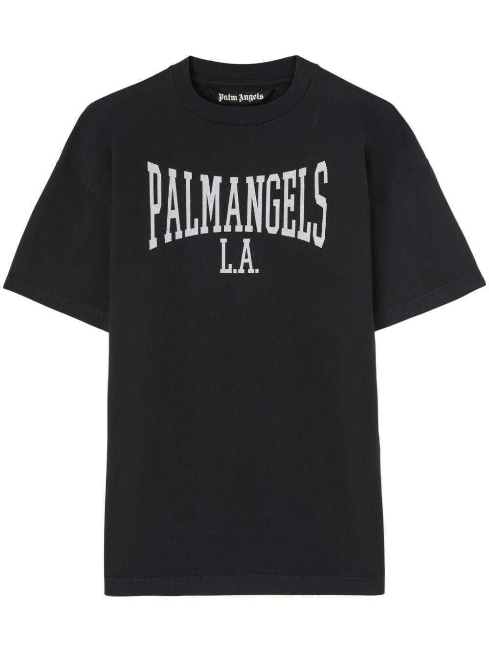 PALM ANGELS - Logo Cotton T-shirt Palm Angels