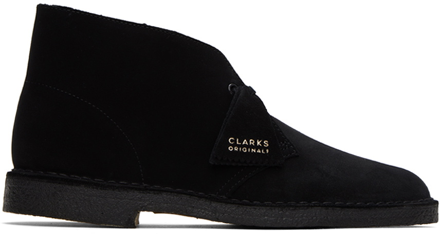 Clarks Originals Black Lace-Up Desert Boots Clarks Originals