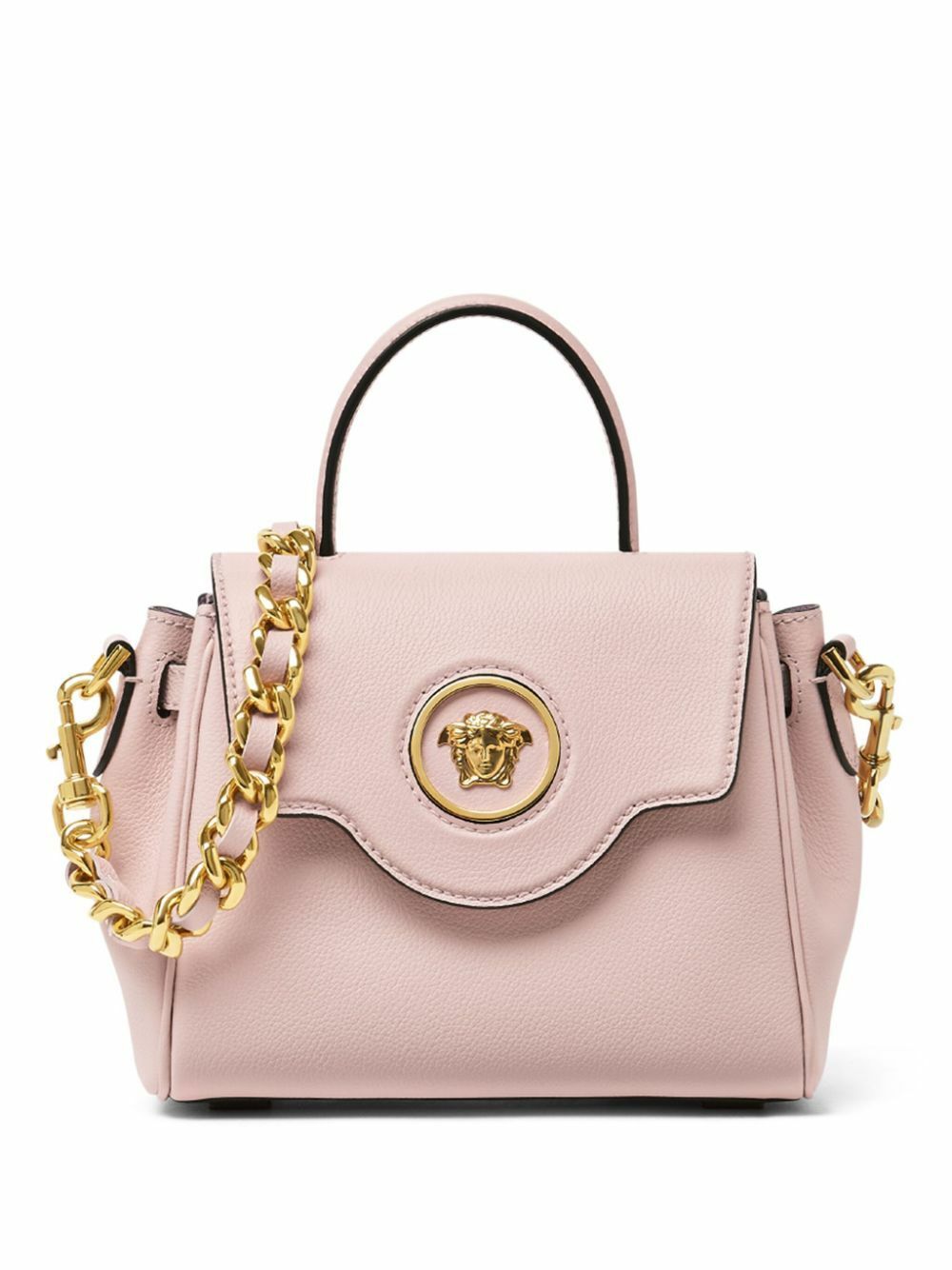 Versace Pink La Medusa Leather Tote Bag Versace