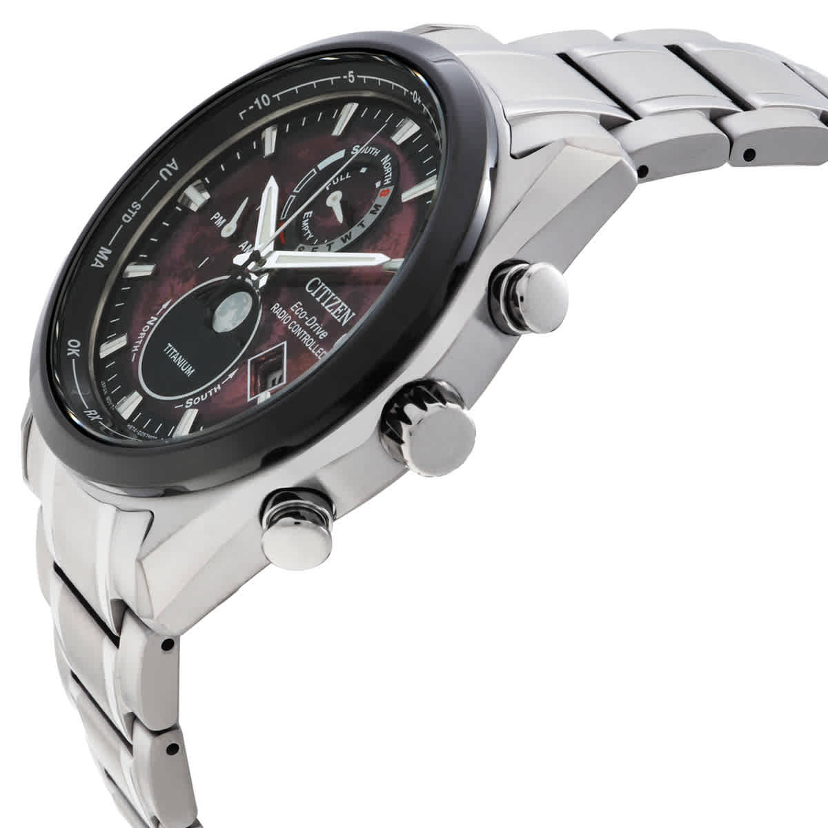 Citizen Tsuki-Yomi A-T Moon Phase Red Dial Mens Watch BY1018-55X Citizen