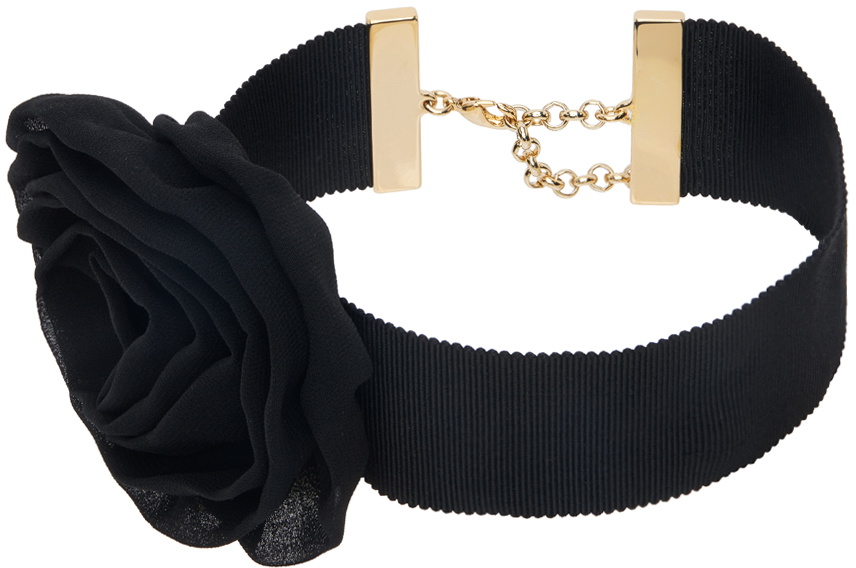 Blumarine Black Rose Choker Blumarine