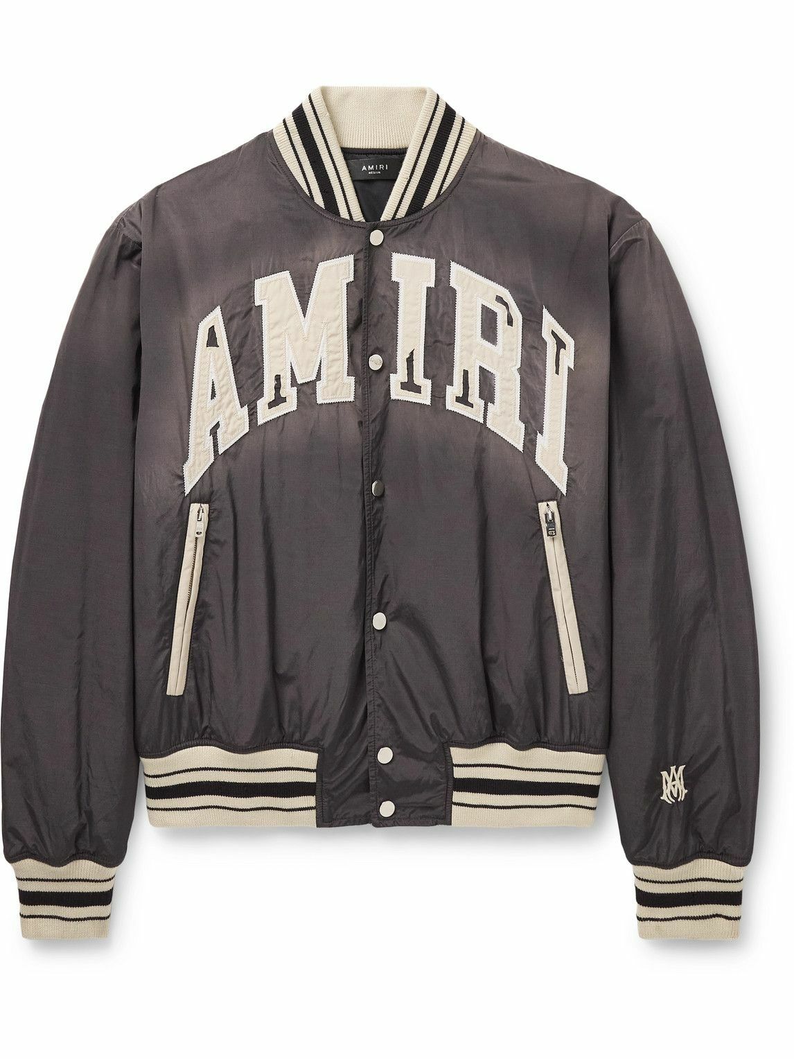 AMIRI - Logo-Appliquéd Padded Shell Bomber Jacket - Black Amiri