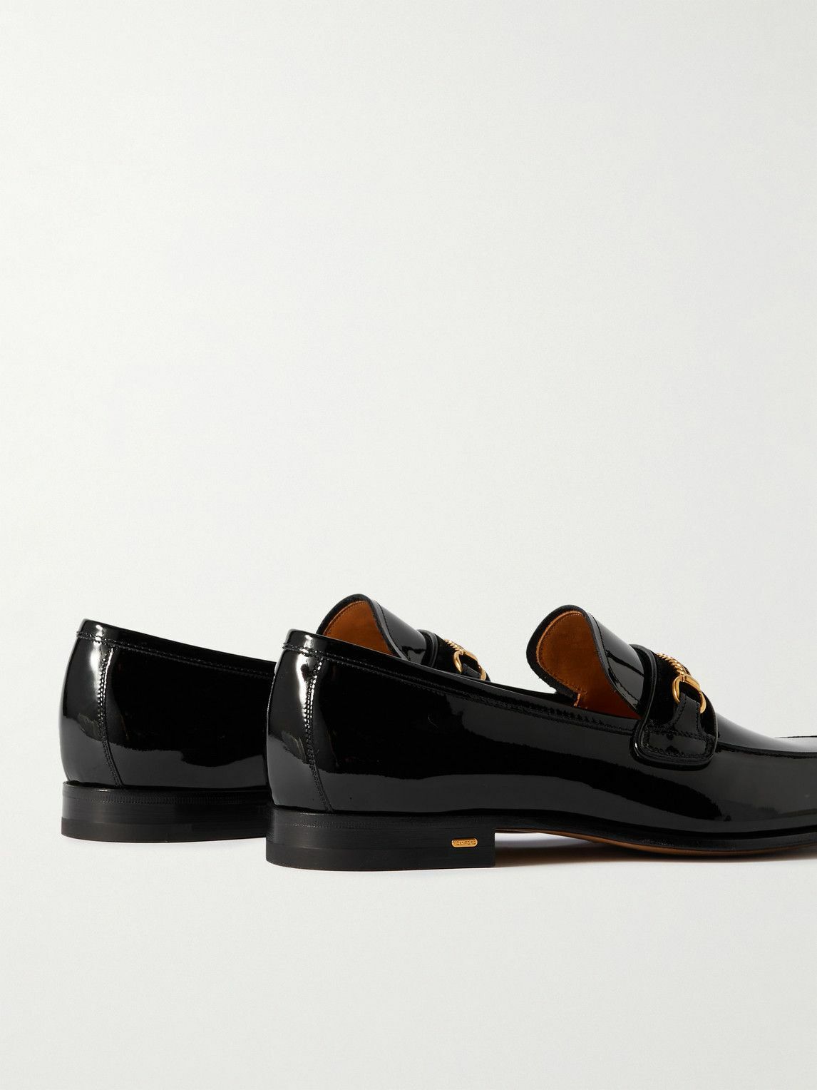 TOM FORD - Bailey Embellished Patent-Leather Penny Loafers - Black TOM FORD