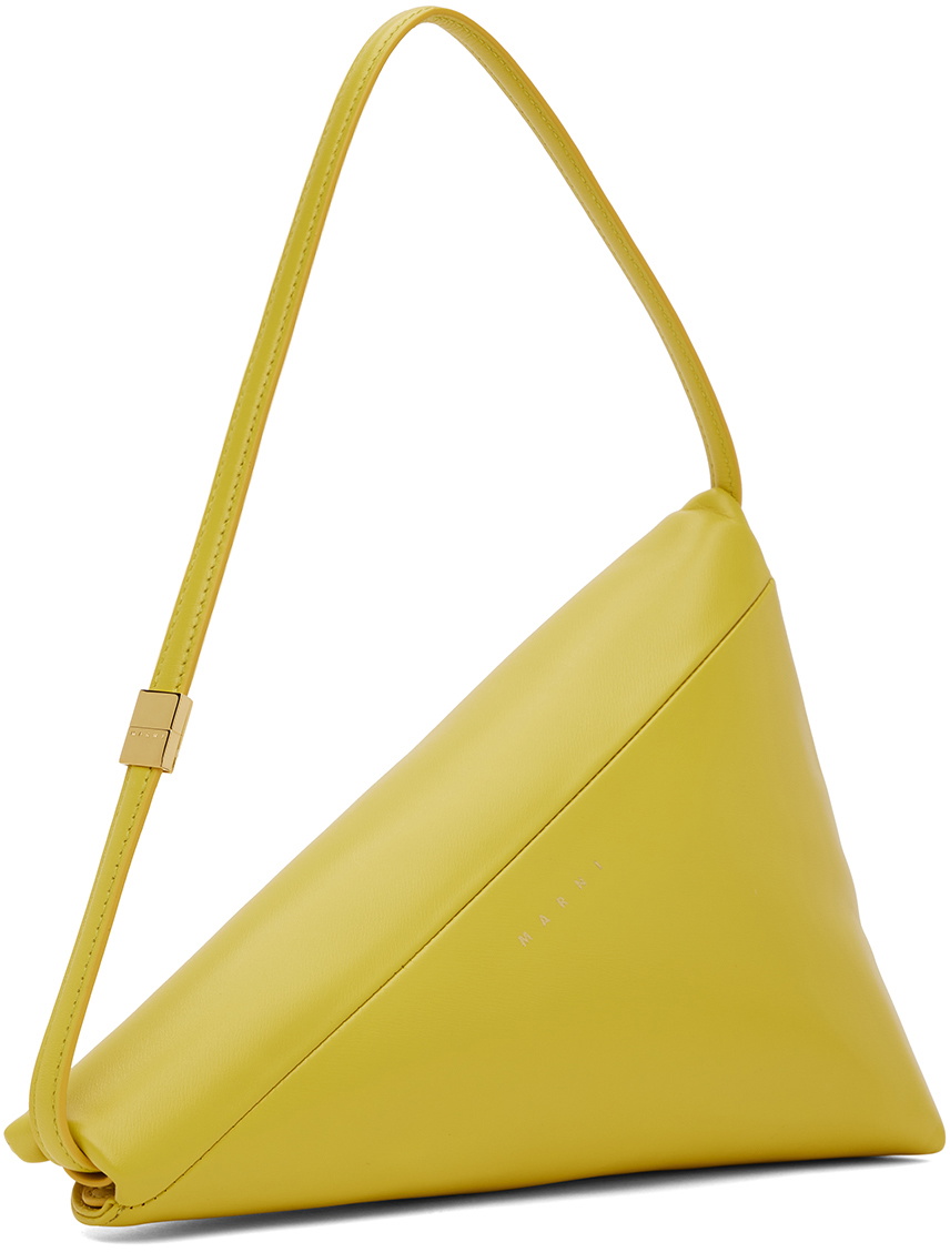 Marni Yellow Leather Prisma Triangle Shoulder Bag Marni